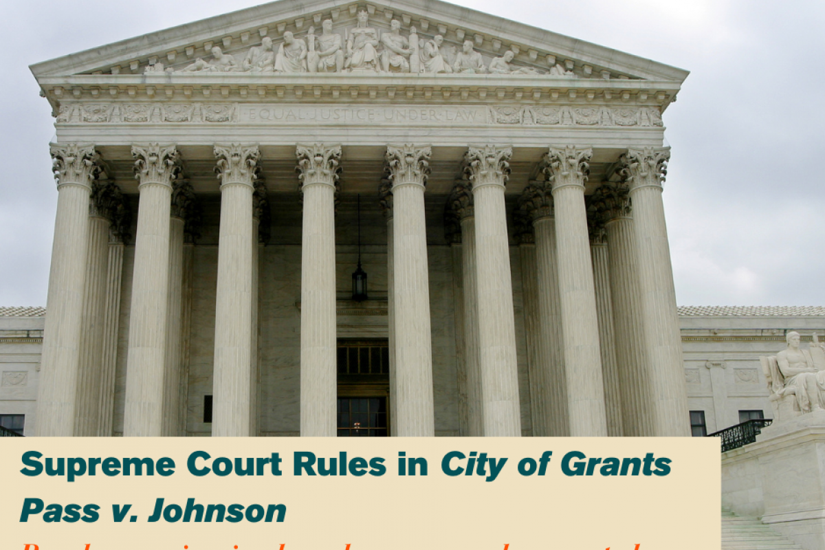 Statement On Supreme Court Decision Allowing Cities To Criminalize